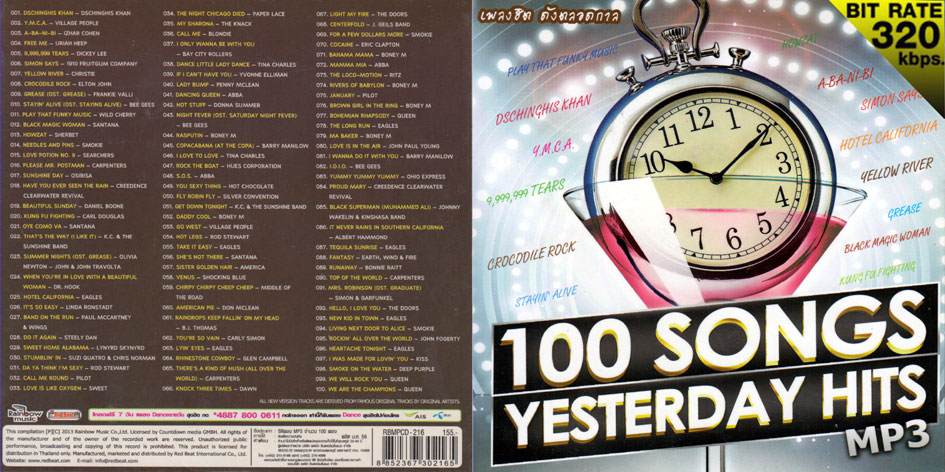 MP3 The Best of...100: 100 Songs Yesterday Hits MP3
